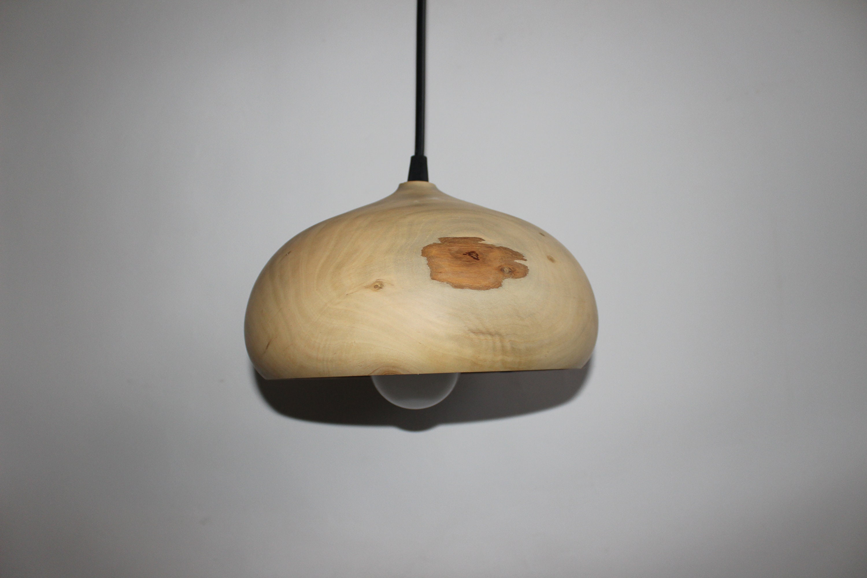 Farmhouse kitchen wood pendant light wooden lamp shade | Etsy