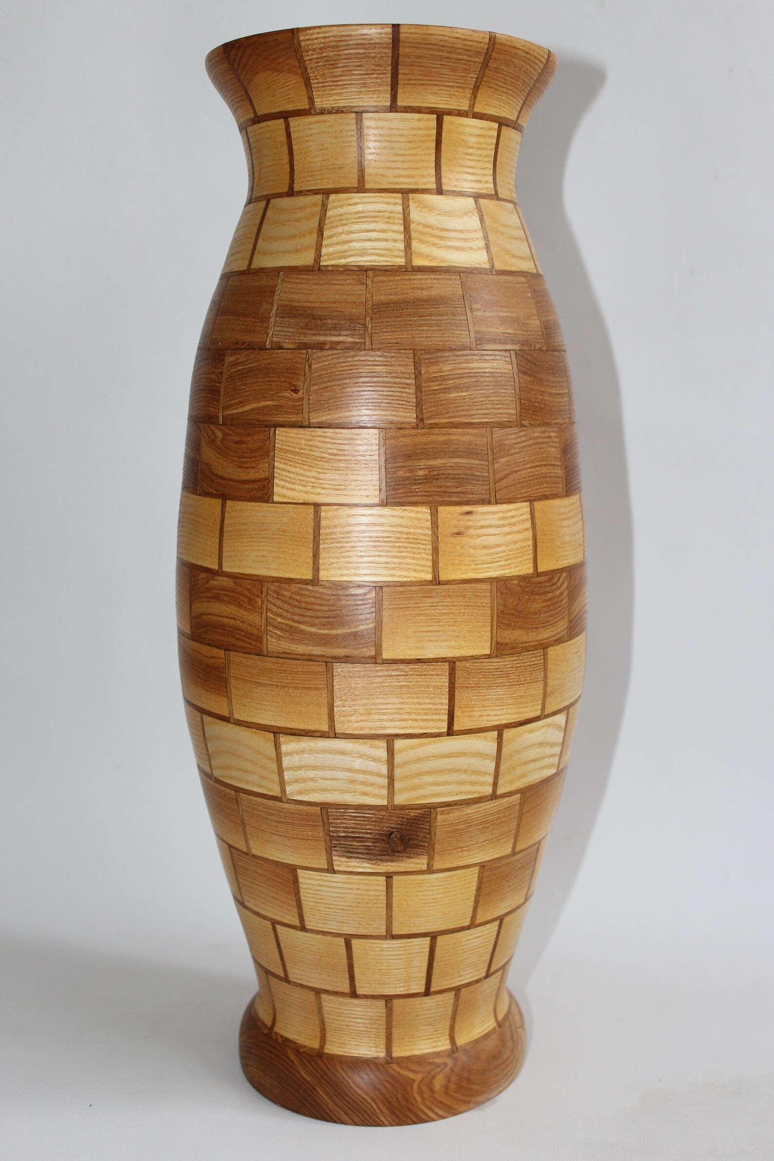 Segmented Wood Vase Handmade Large Floor Vase Decorative Dried - Etsy