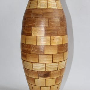 Segmented Wood Vase Handmade Large Floor Vase Decorative Dried Flower Vase - Etsy