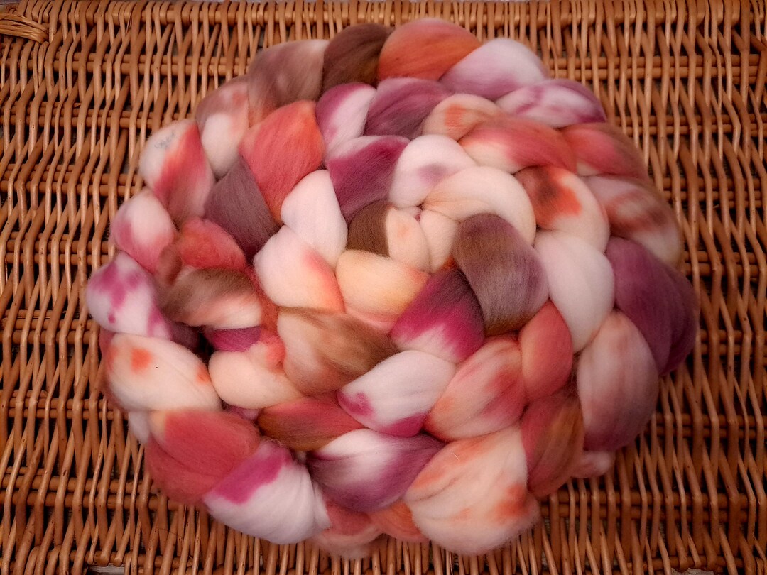 Almond Icing, 19.5 Merino Roving, Hand Dyed Roving, Hand Dyed Merino ...