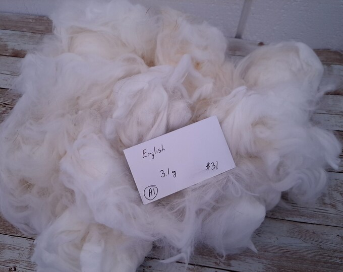 English Angora Fiber, Raw Angora Fiber, Angora Rabbit Fiber, Raw Fiber ...