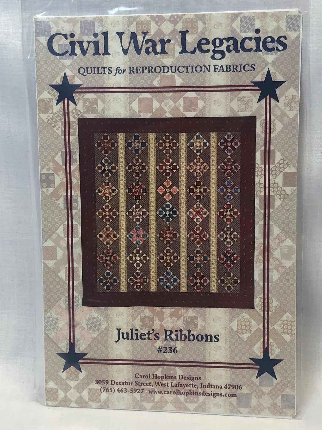 Civil War Legacies Quilts for Reproduction Fabrics Juliet's Ribbons ...