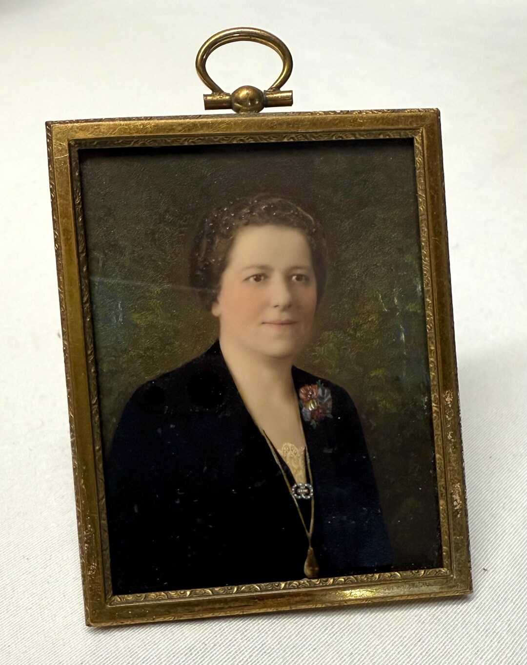 Antique Miniature Hand Painted Portrait Dated 1927 - Etsy