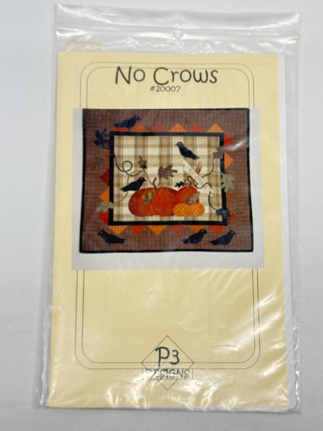 No Crows #20007 Wall Hung Quilt Pattern by P3 Designs Pearl P. Pereira ...