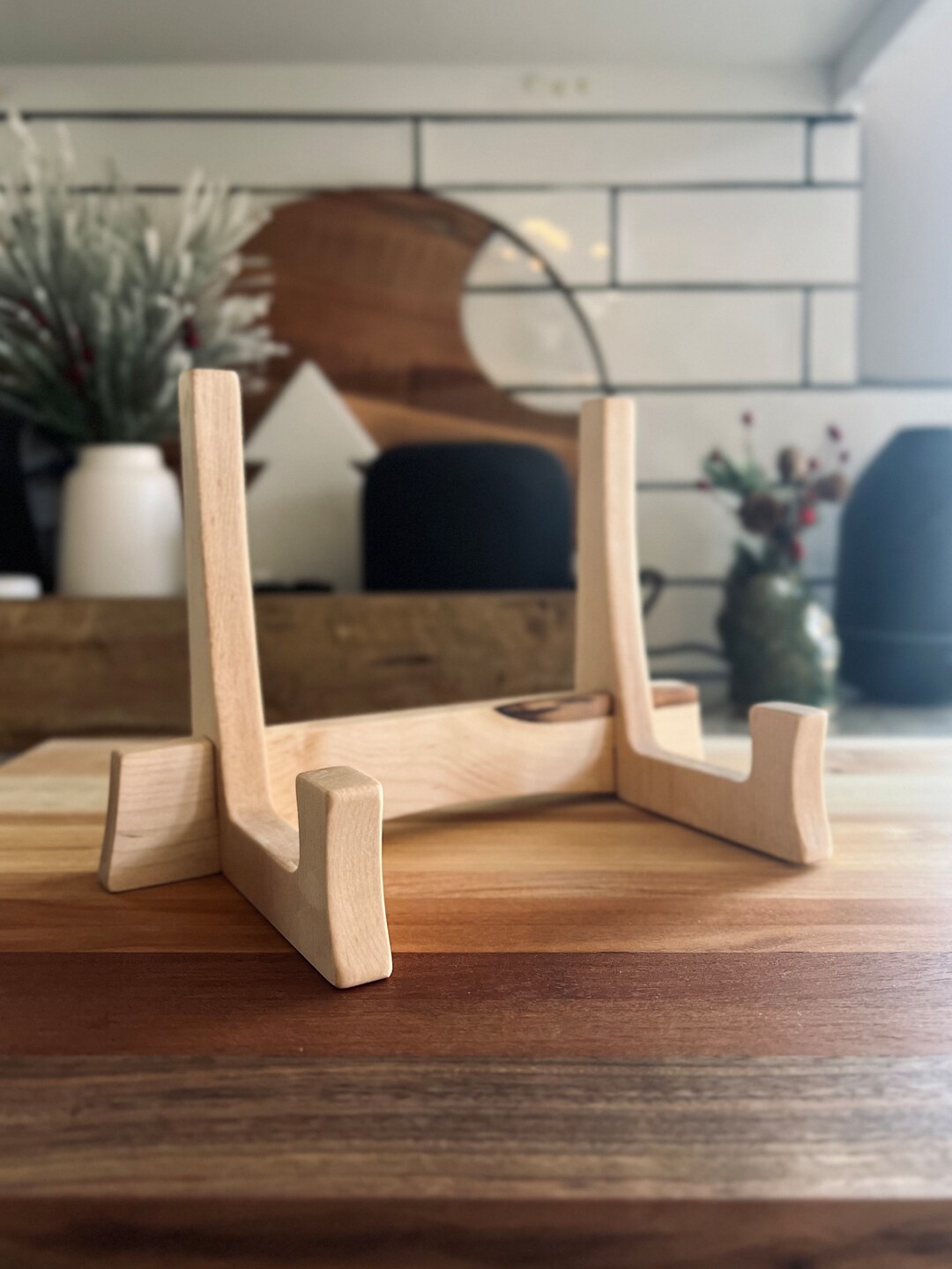 Handmade Wooden Cutting Board Stand: Collapsible Display Holder - Etsy