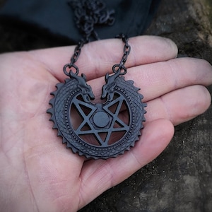 Shadow Tiamat Serpent Mother Dragon Necklace , Ancient Babylonian ...