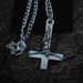 Big Inverted Crucifix Necklace , Giant Curbed Chain Upside Down Cross ...