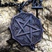 Black Lace Pentagram Necklace Shadow Pentacle Witches | Etsy