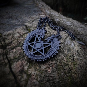 Shadow Tiamat Serpent Mother Dragon Necklace , Ancient Babylonian ...