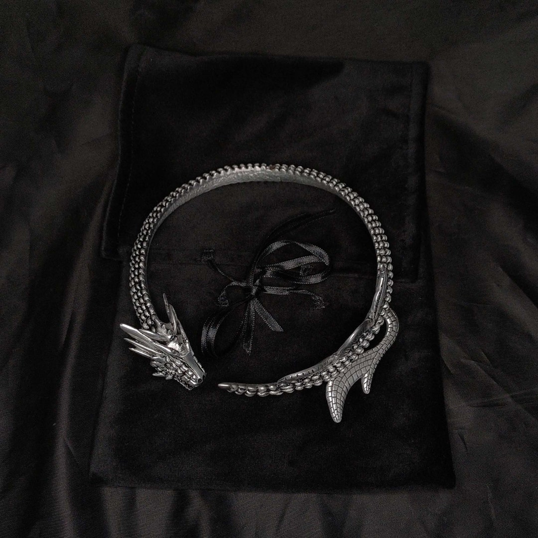 Epic Metal Lifelike Dragon Choker Prop Necklace , Jormungandr World ...