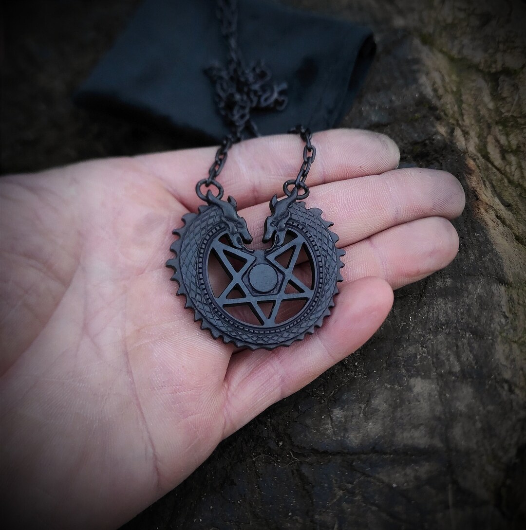 Shadow Tiamat Serpent Mother Dragon Necklace , Ancient Babylonian ...