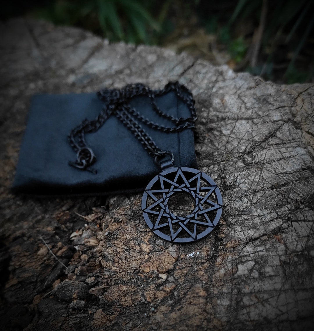 Shadow Hendecagram Star Necklace , Chaos Anti Cosmic Energy Pendant ...