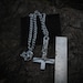 Big Inverted Crucifix Necklace , Giant Curbed Chain Upside Down Cross ...