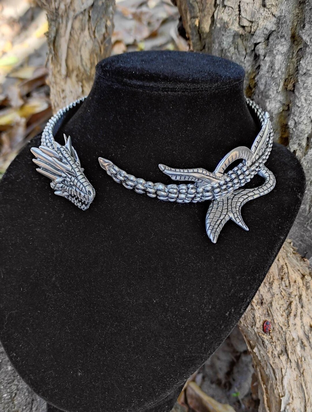 Epic Metal Lifelike Dragon Choker Prop Necklace Jormungandr - Etsy
