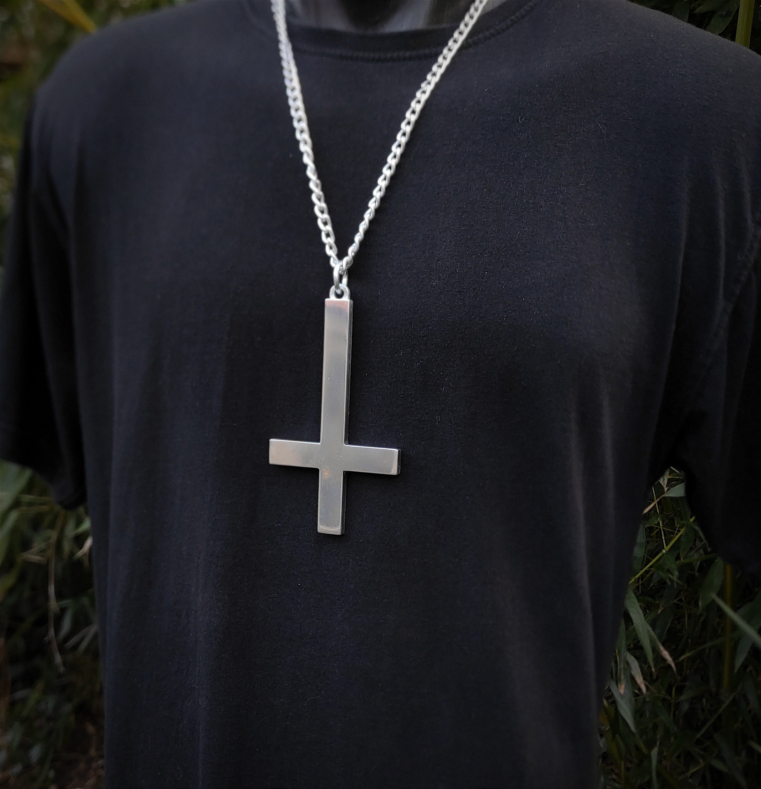 Giant Inverted Cross Necklace, 4.5 Giant Inverted Cross Necklace, 4.5