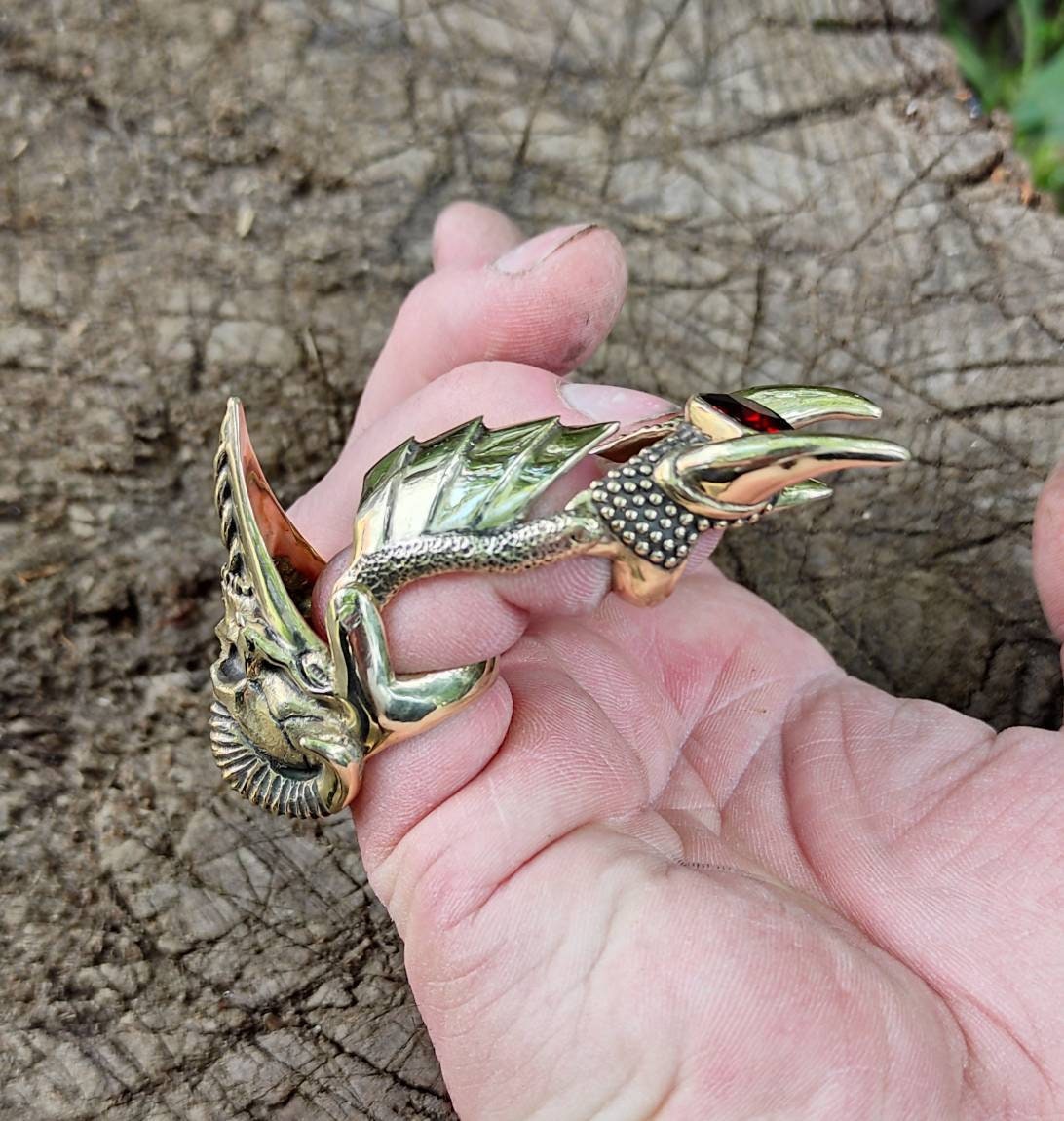 Giant Articulated Full Finger Bronze Ring Vampire Talons - Etsy