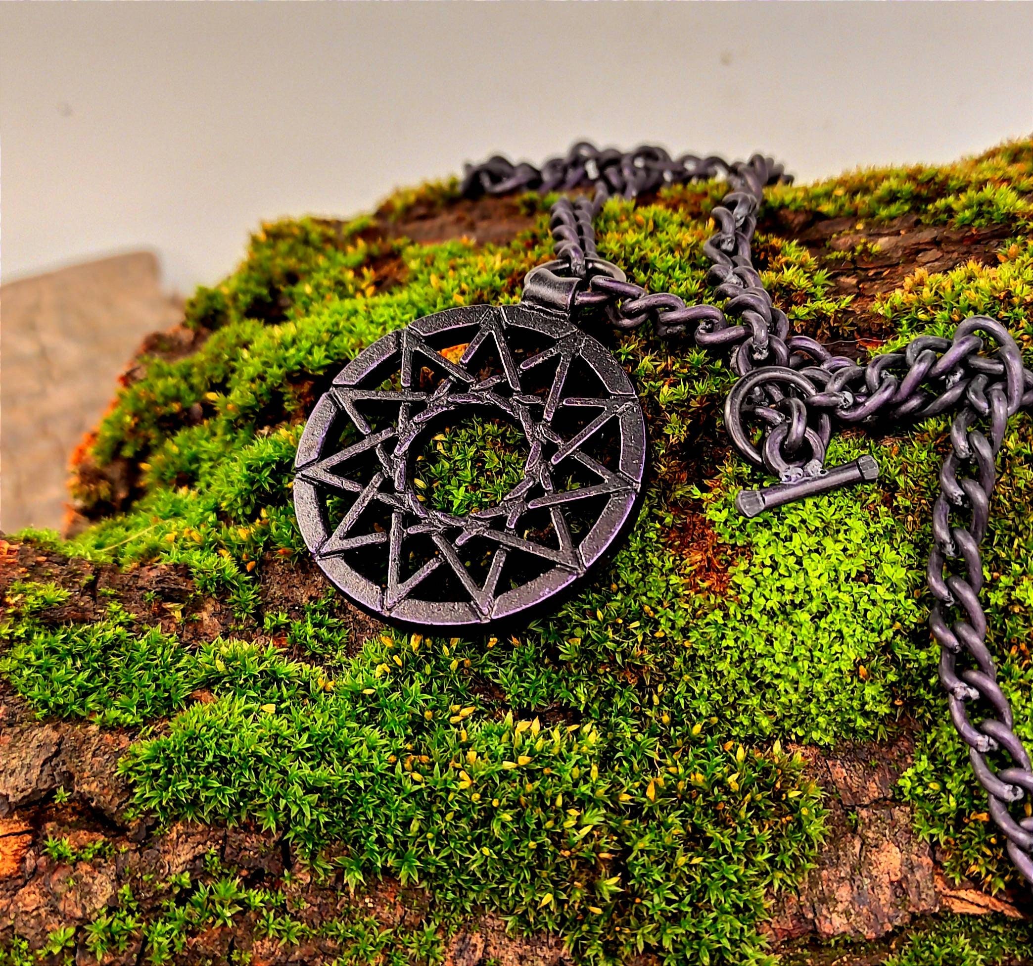 Shadow Hendecagram Star Necklace Chaos Anti Cosmic Energy | Etsy