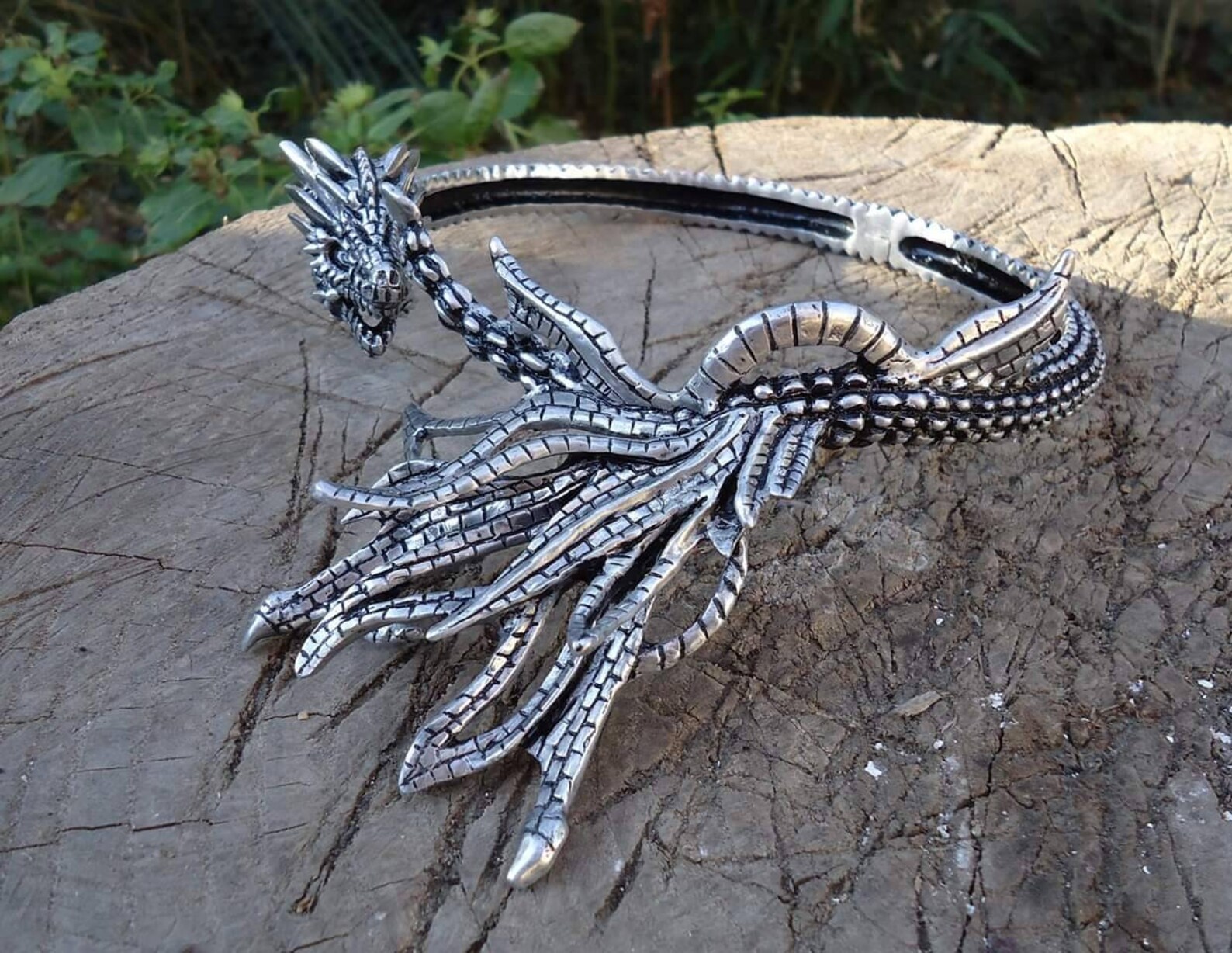 Sterling Silver Dragon Necklace for Women Jörmungandr 3d | Etsy