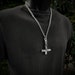 Big Inverted Crucifix Necklace , Giant Curbed Chain Upside Down Cross ...