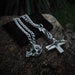 Big Inverted Crucifix Necklace , Giant Curbed Chain Upside Down Cross ...