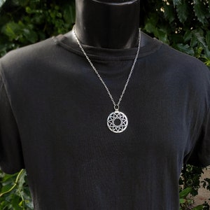 Silver Hendecagram Star Necklace , Chaos Anti Cosmic Energy Pendant ...