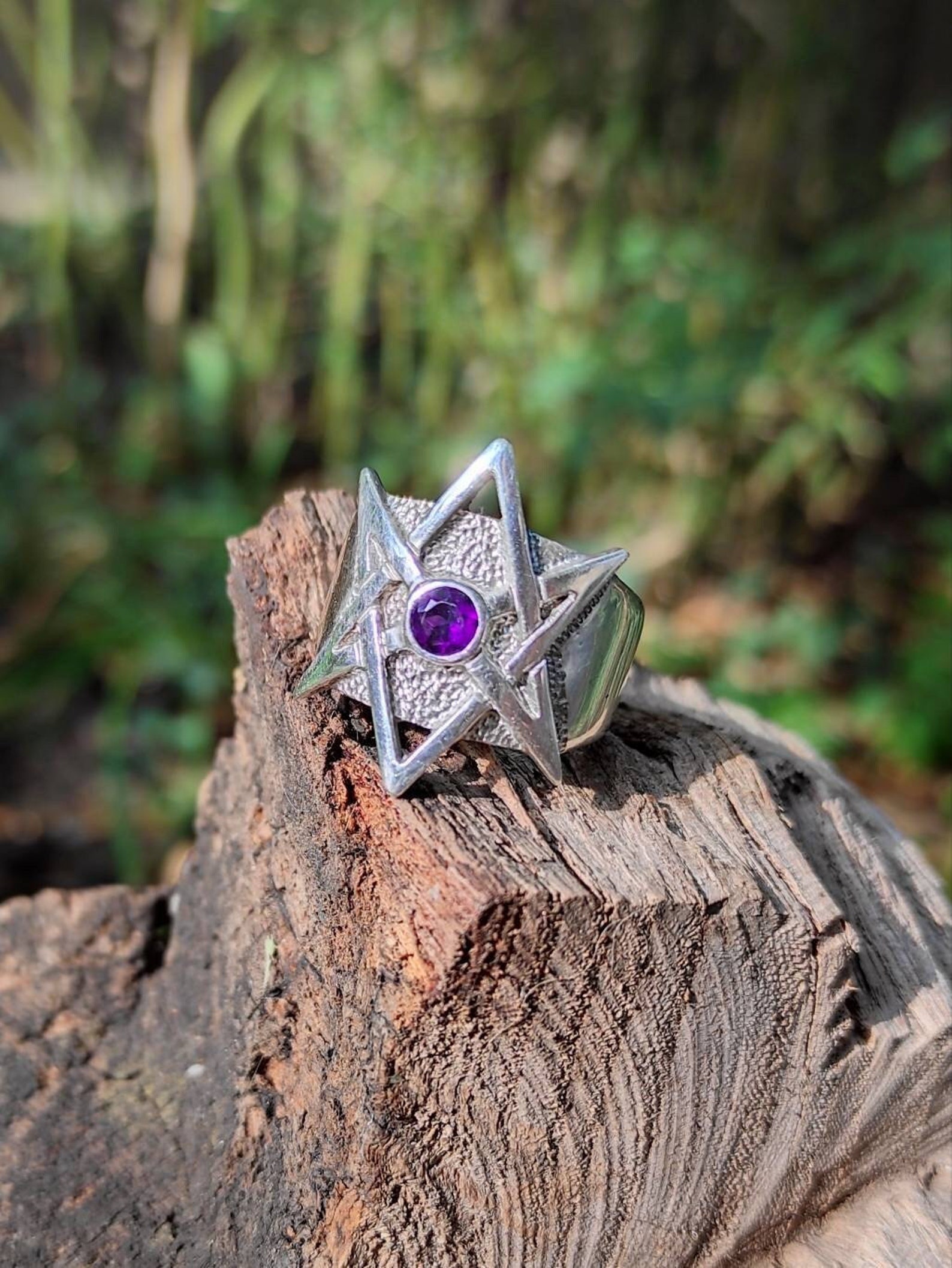 Thelemic Symbol Unicursal Hexagram Star Ring Occult - Etsy