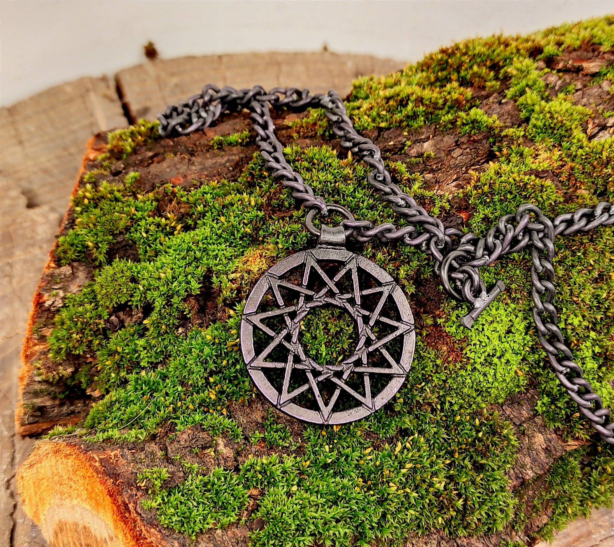 Shadow Hendecagram Star Necklace Chaos Anti Cosmic Energy | Etsy
