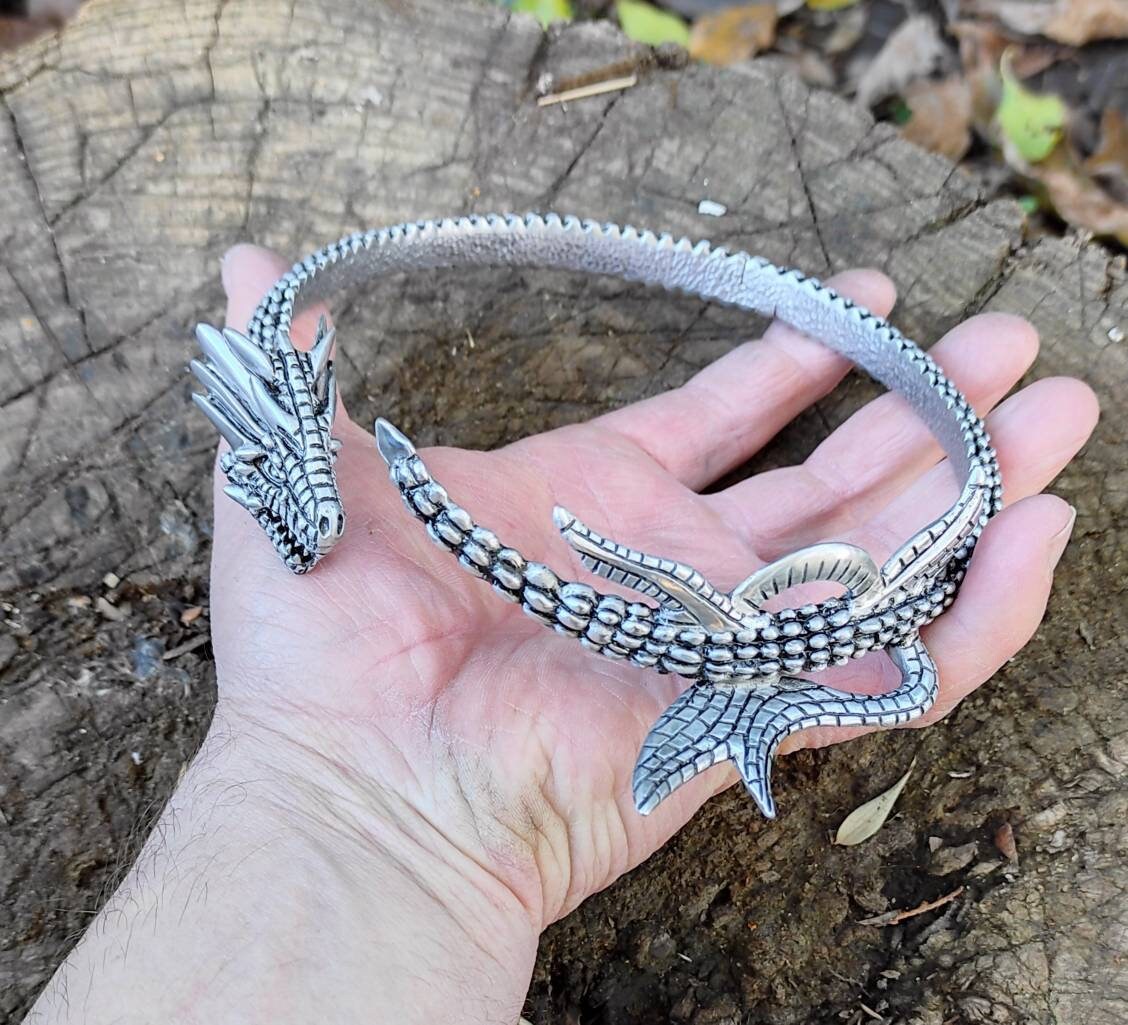 Epic Metal Lifelike Dragon Choker Prop Necklace Serpent | Etsy