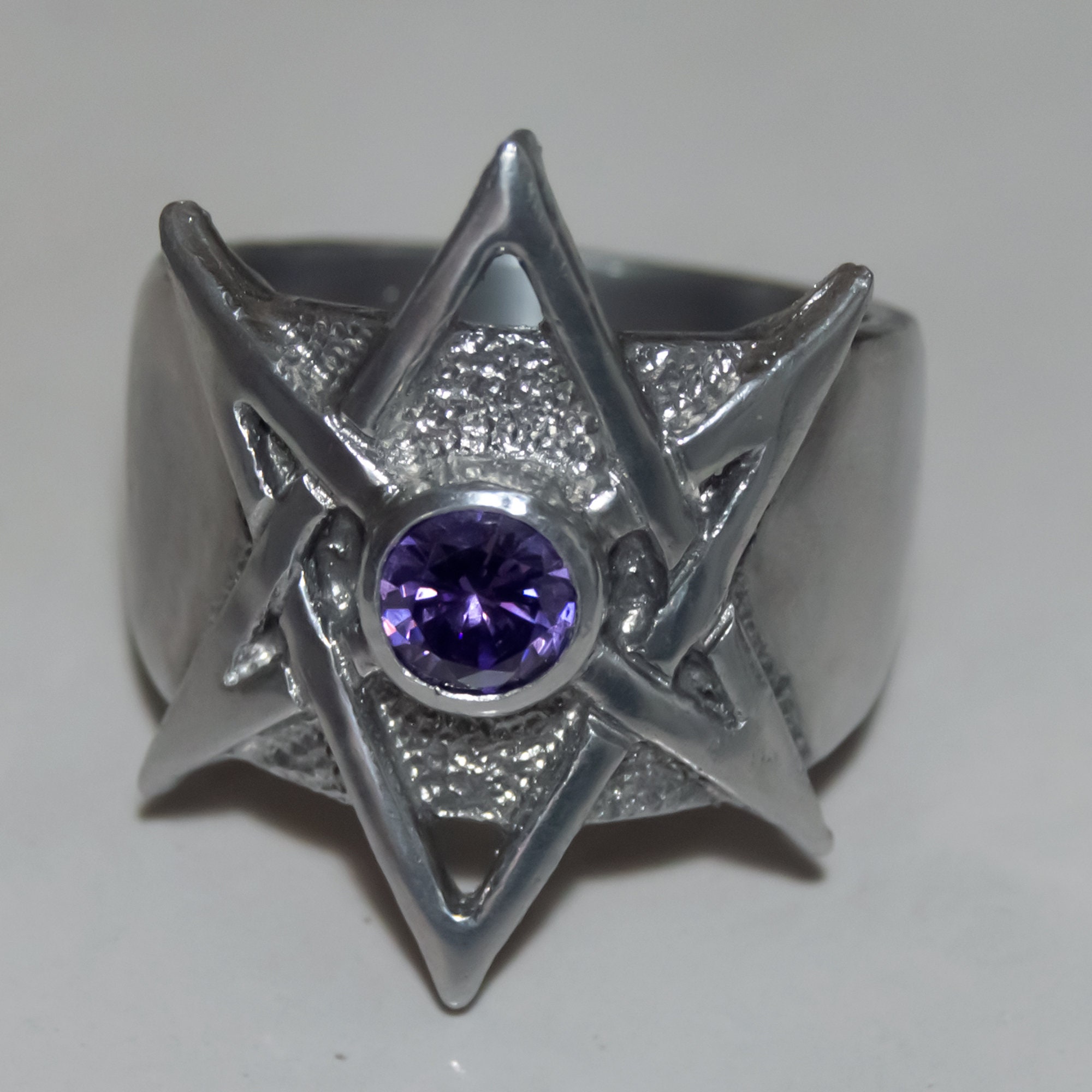 Thelemic Symbol Unicursal Hexagram Star Ring Occult - Etsy