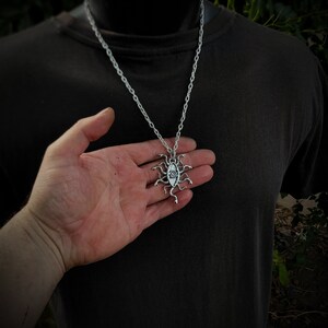 Sigil of Tiamat Silver Necklace , Eye of Gorgon Magical Symbol Artefact ...