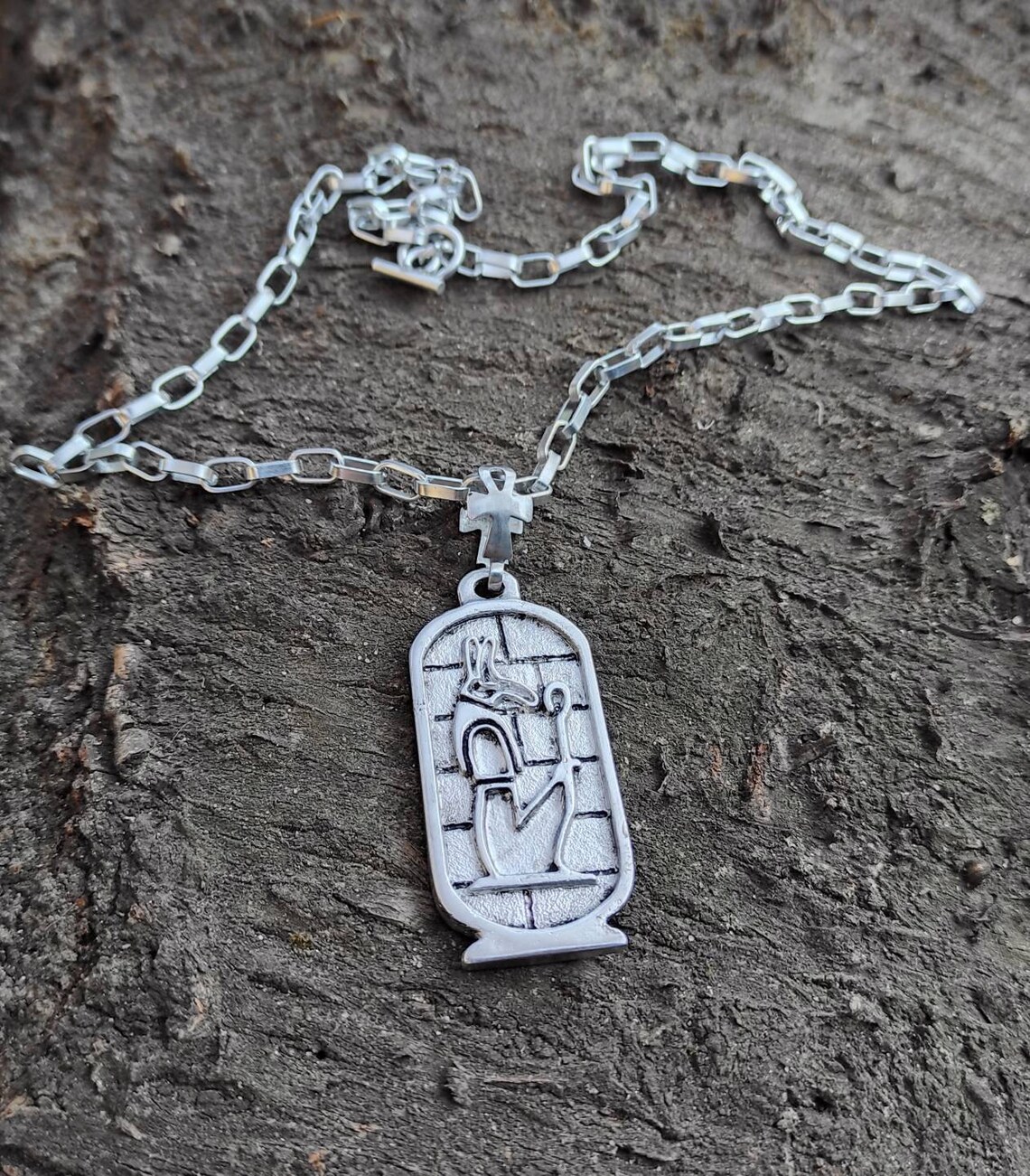 Double Sided Egyptian God Seth Cartouche Necklace Ancient - Etsy
