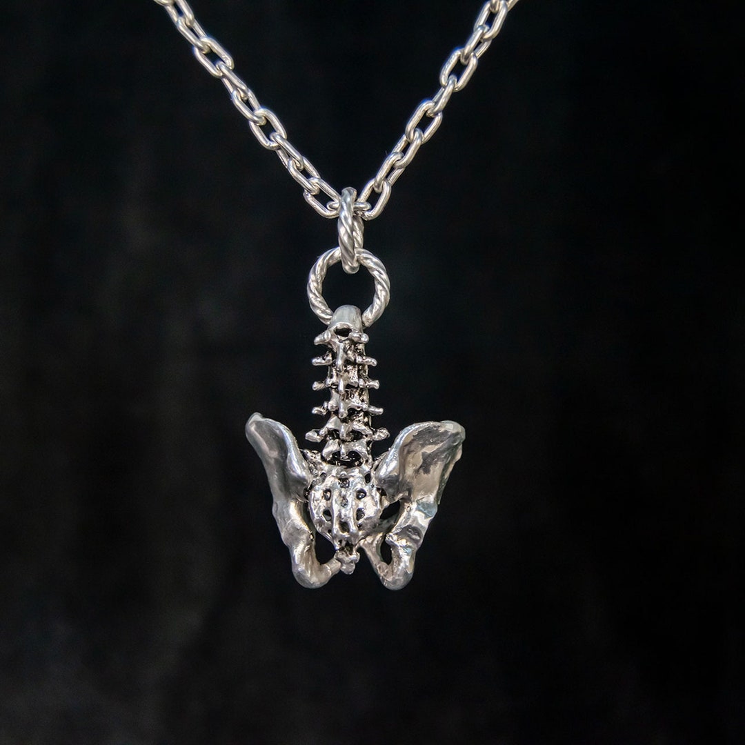 Witch Bone Human Skeleton Necklace Halloween Pendant Costume - Etsy