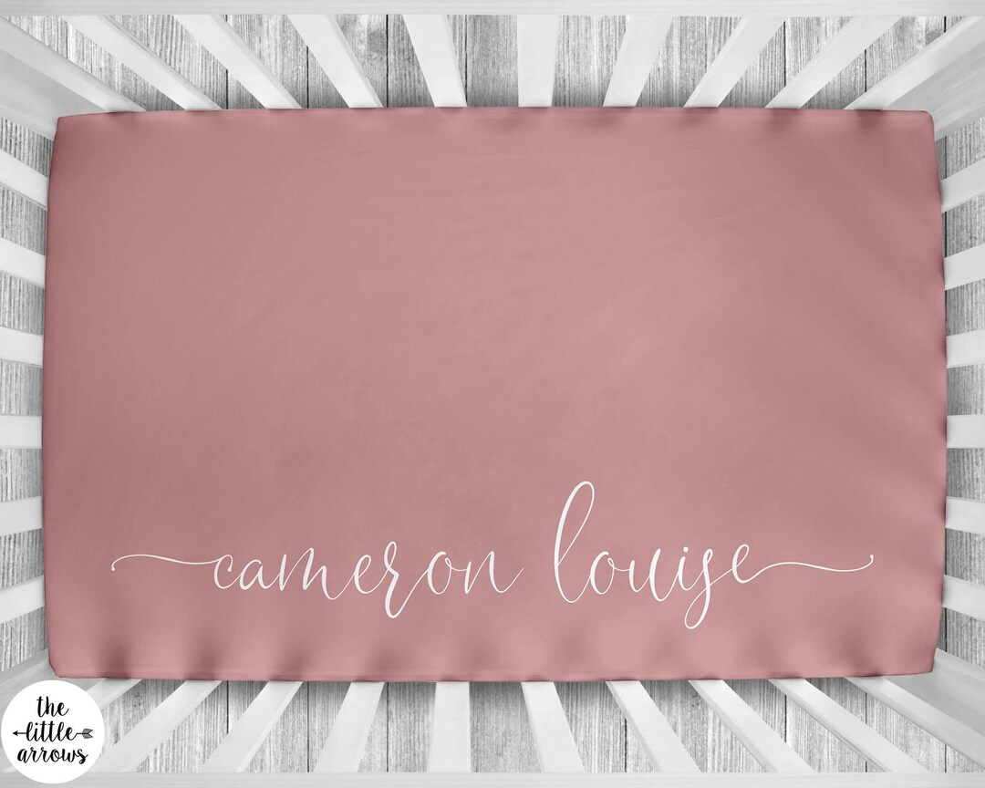Personalized Crib Sheet - Baby Crib Sheet - Baby Girl Crib Sheet ...