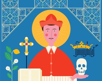 Saint Charles Borromeo Portrait Print Poster - Etsy