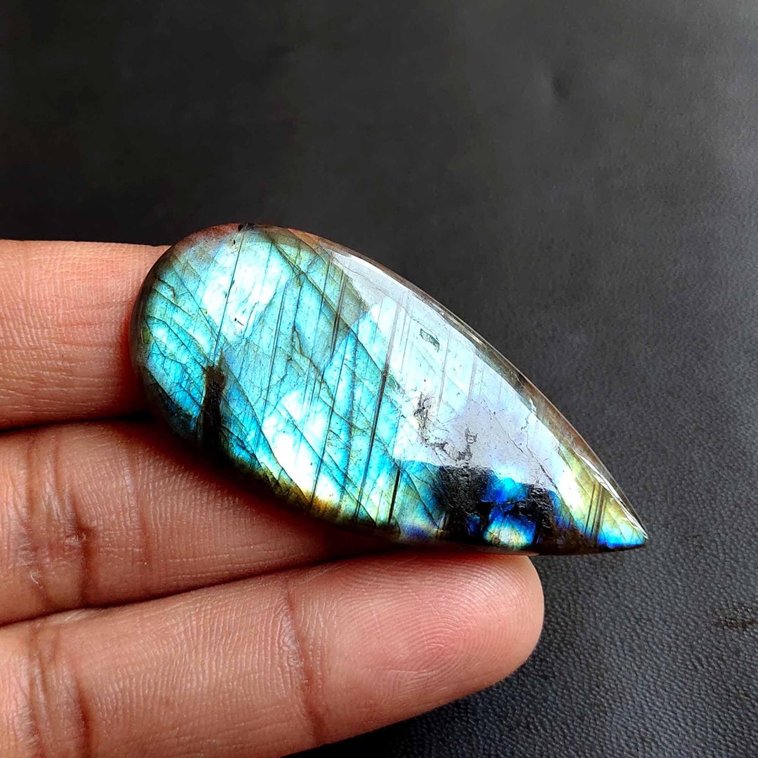 Blue Green Flash Labradorite. Natural Labradorite Cabochon Gemstone ...