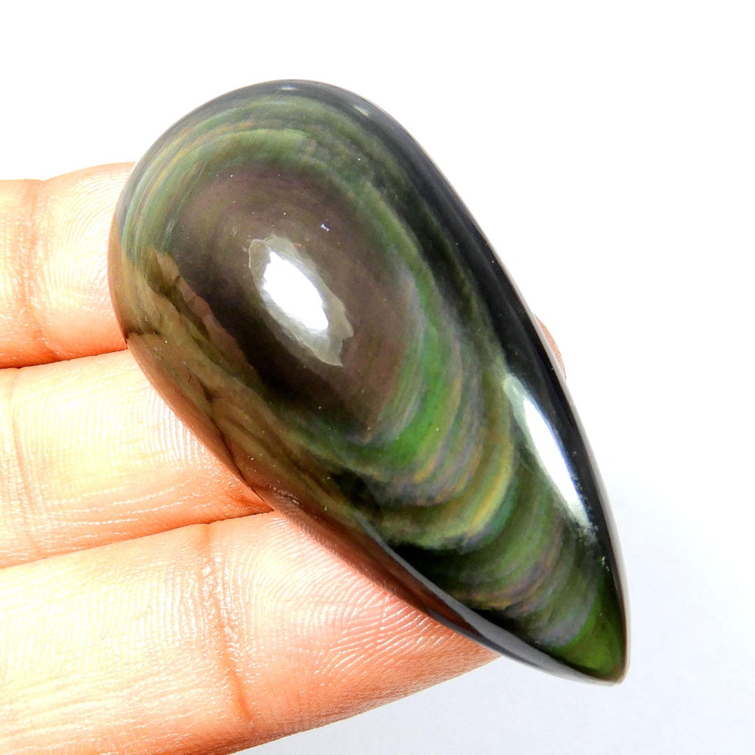 Amazing~ Rainbow Eye Obsidian Gemstone. Natural Rainbow Obsidian ...