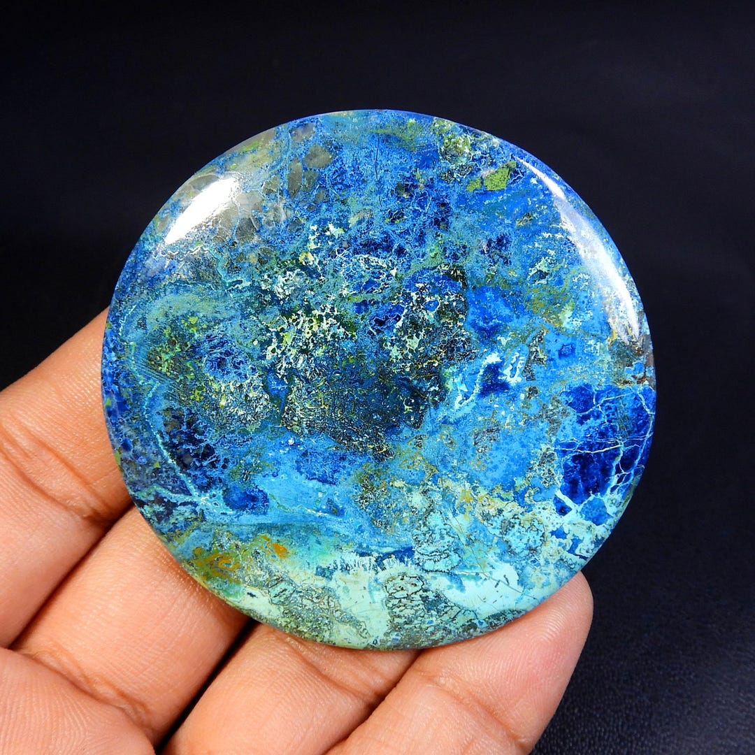 Azurite Cabochon. Natural Azurite. Azurite Gemstone. Blue Azurite ...