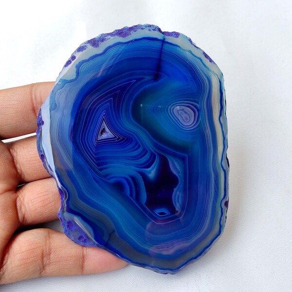 Blue Agate Slice - Etsy