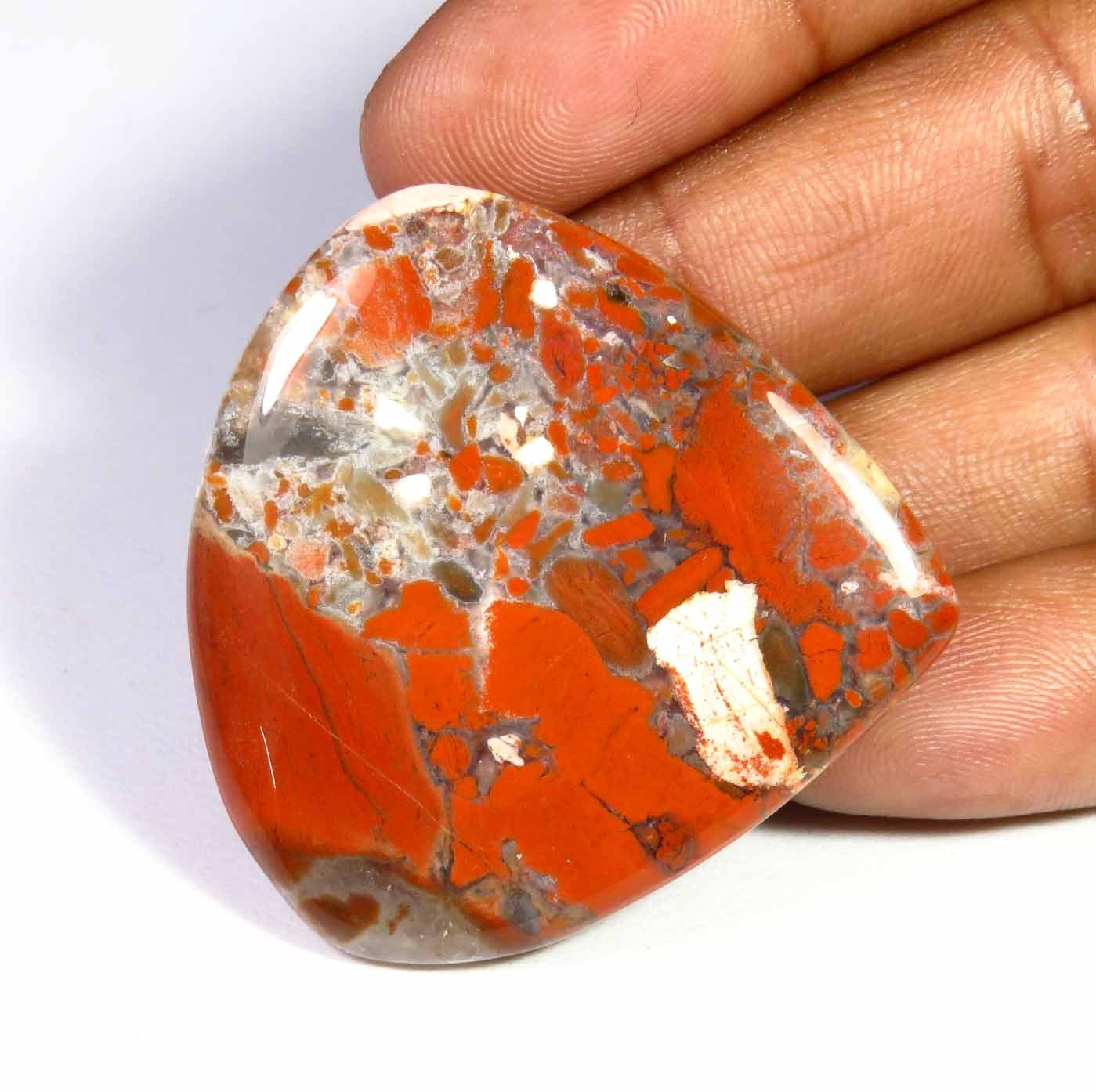 Brecciated Jasper. Red Brecciated Jasper Cabochon. DESIGNER | Etsy