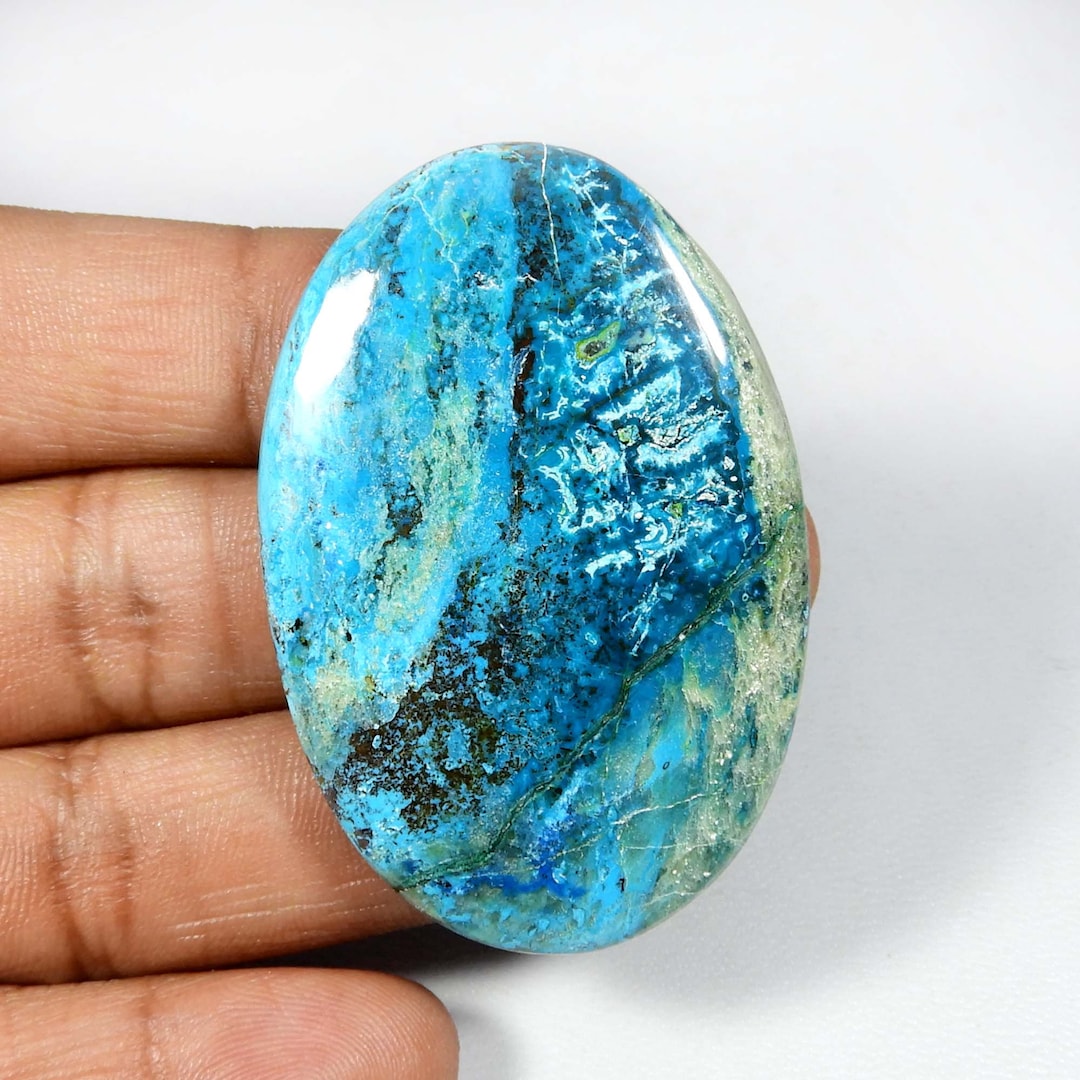 Attractive Blue Shattuckite. Shattuckite Cabochon. Natural - Etsy