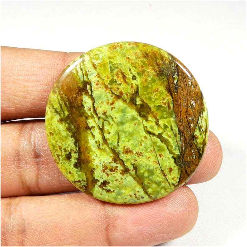 Natural Green Opal. Amazing! Green Opal Gemstone. Green Opal Cabochon ...