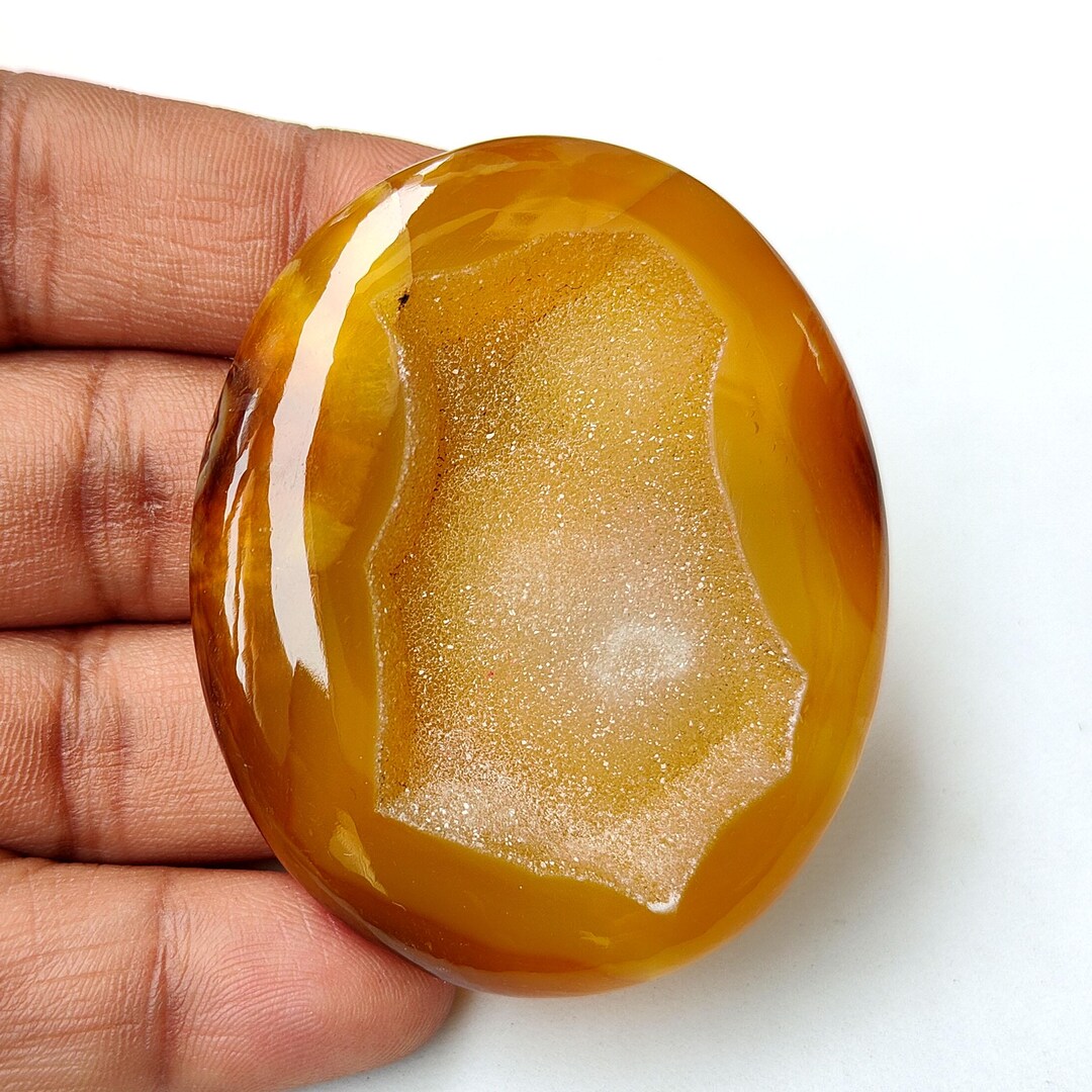 Natural Brown Onyx Agate Druzy Gemstone. Brown Agate Druzy Geode ...