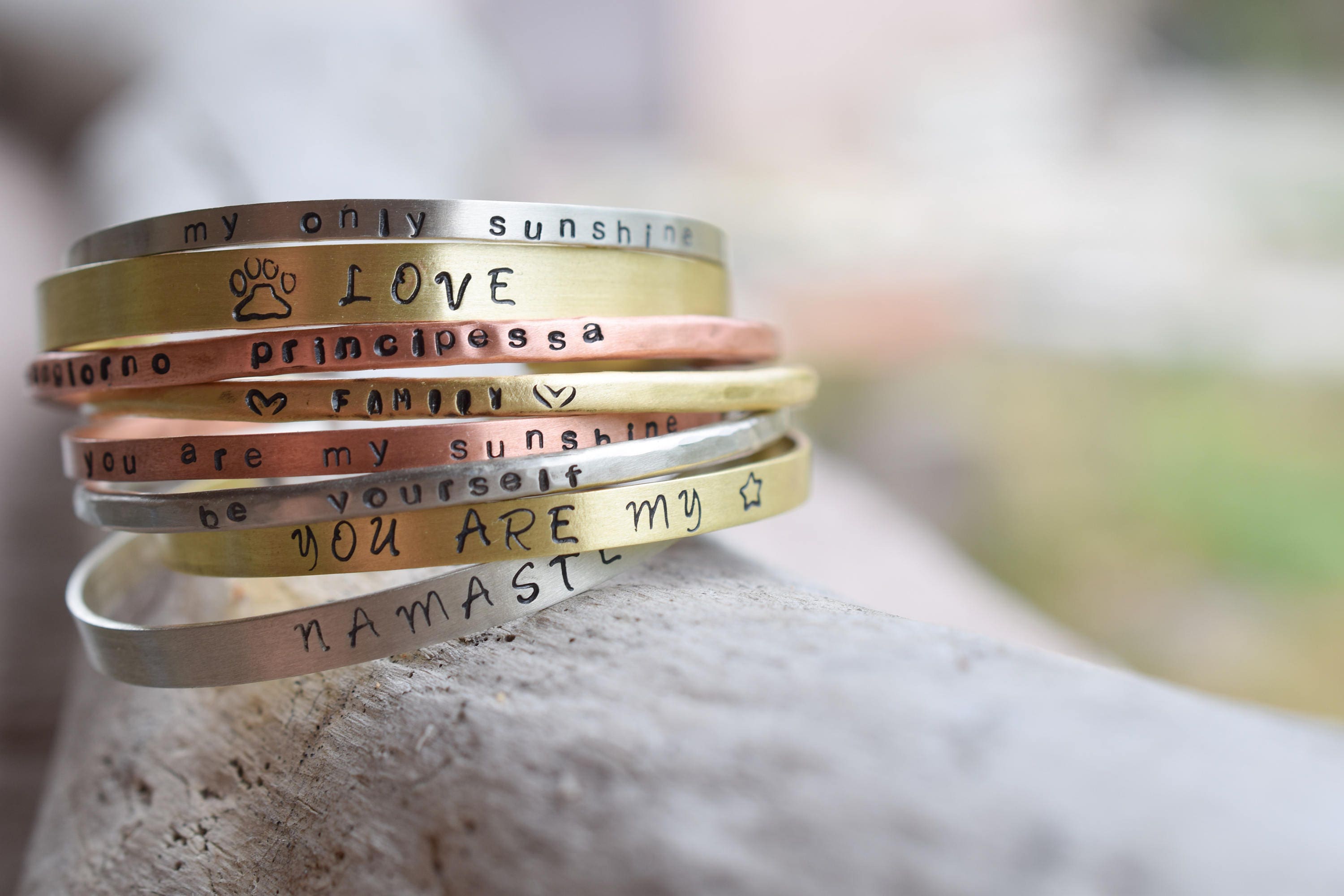 Personalized Bracelets Personalised Raw Brass Bracelet Raw - Etsy