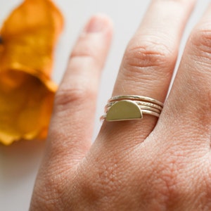 Stacking Rings, Sunrise Ring, Stackable Rings, Silver Rings, Ring Set ...