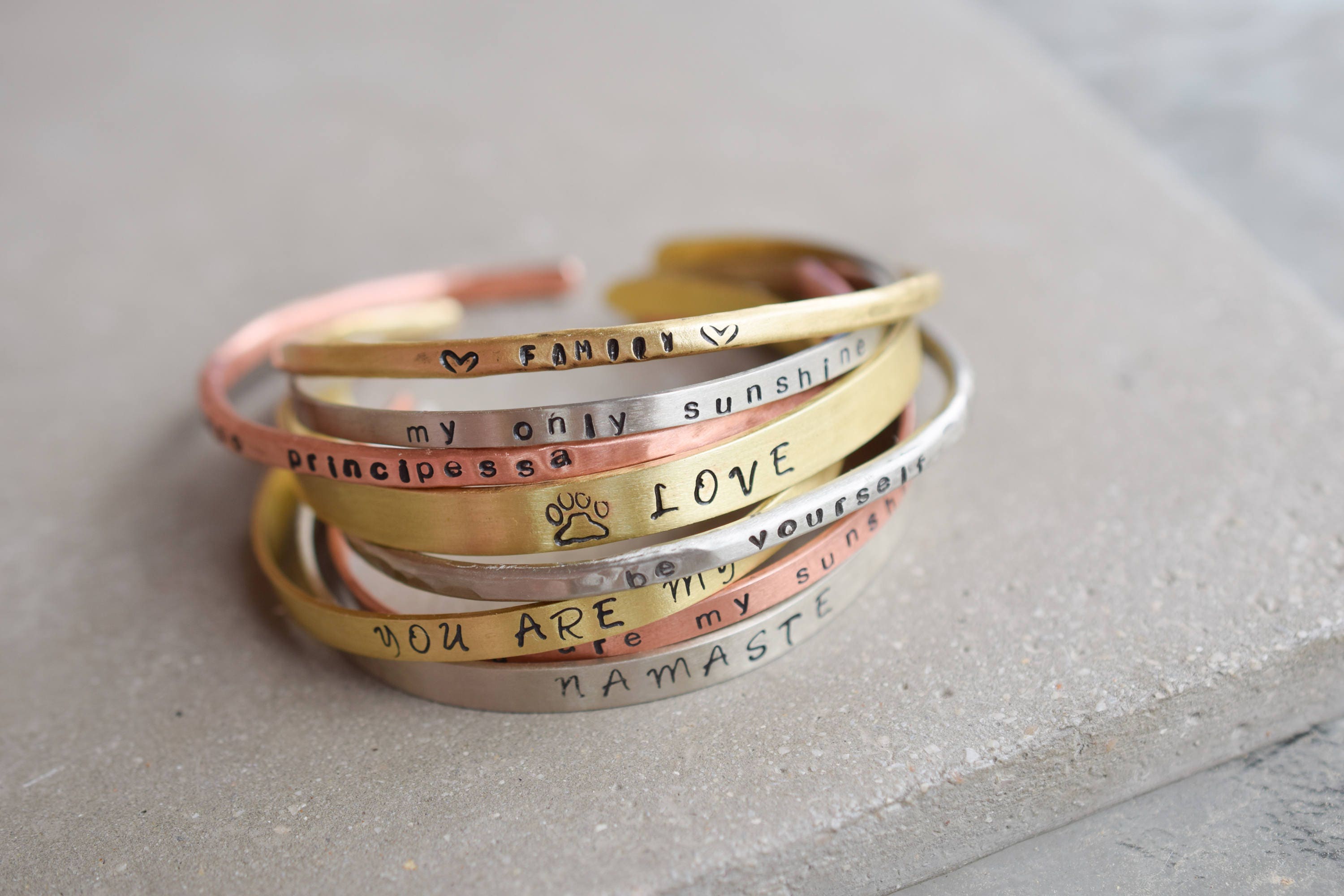 Personalized Bracelets Personalised Raw Brass Bracelet Raw - Etsy