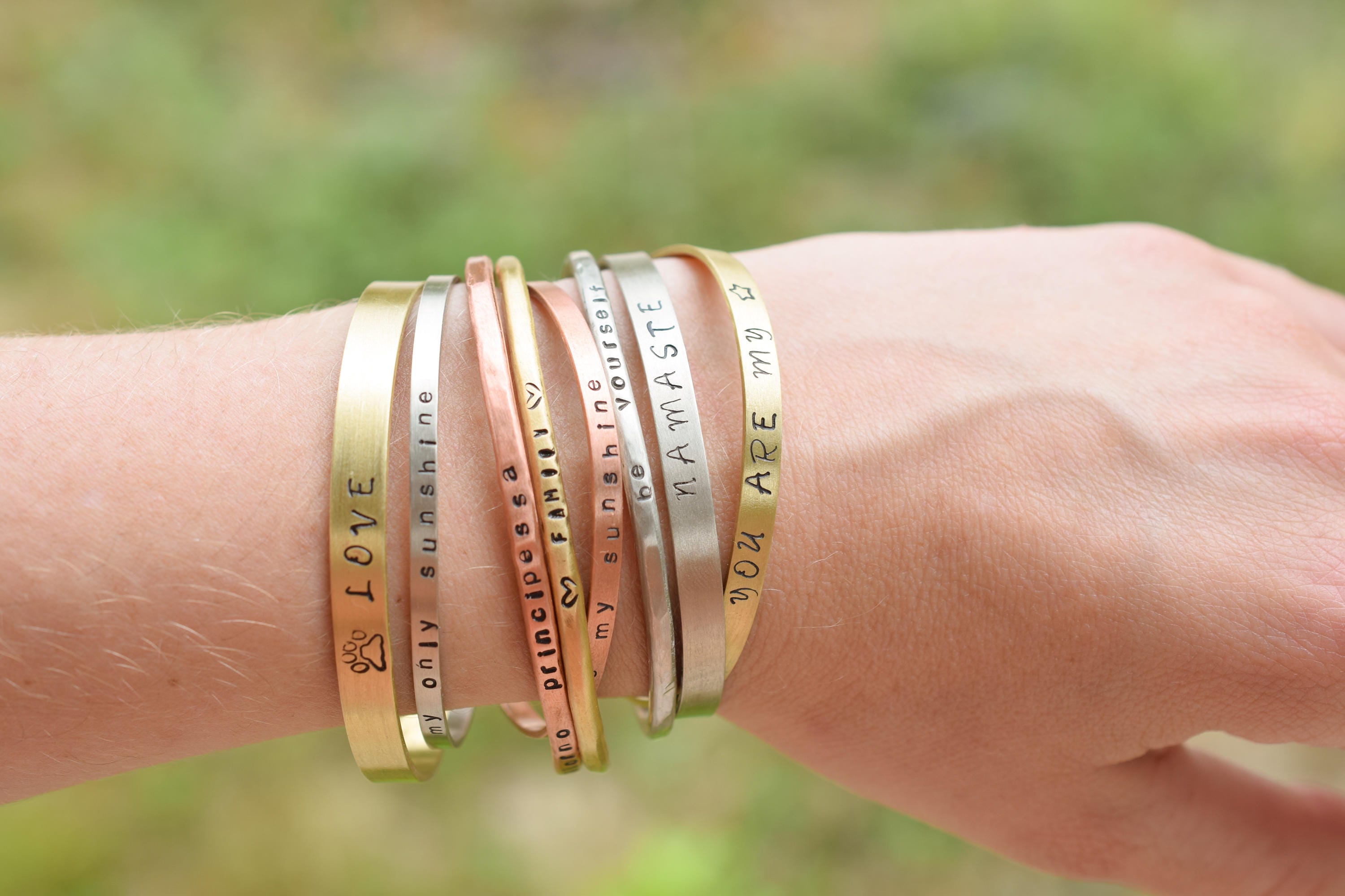 Personalized Bracelets Personalised Raw Brass Bracelet Raw - Etsy