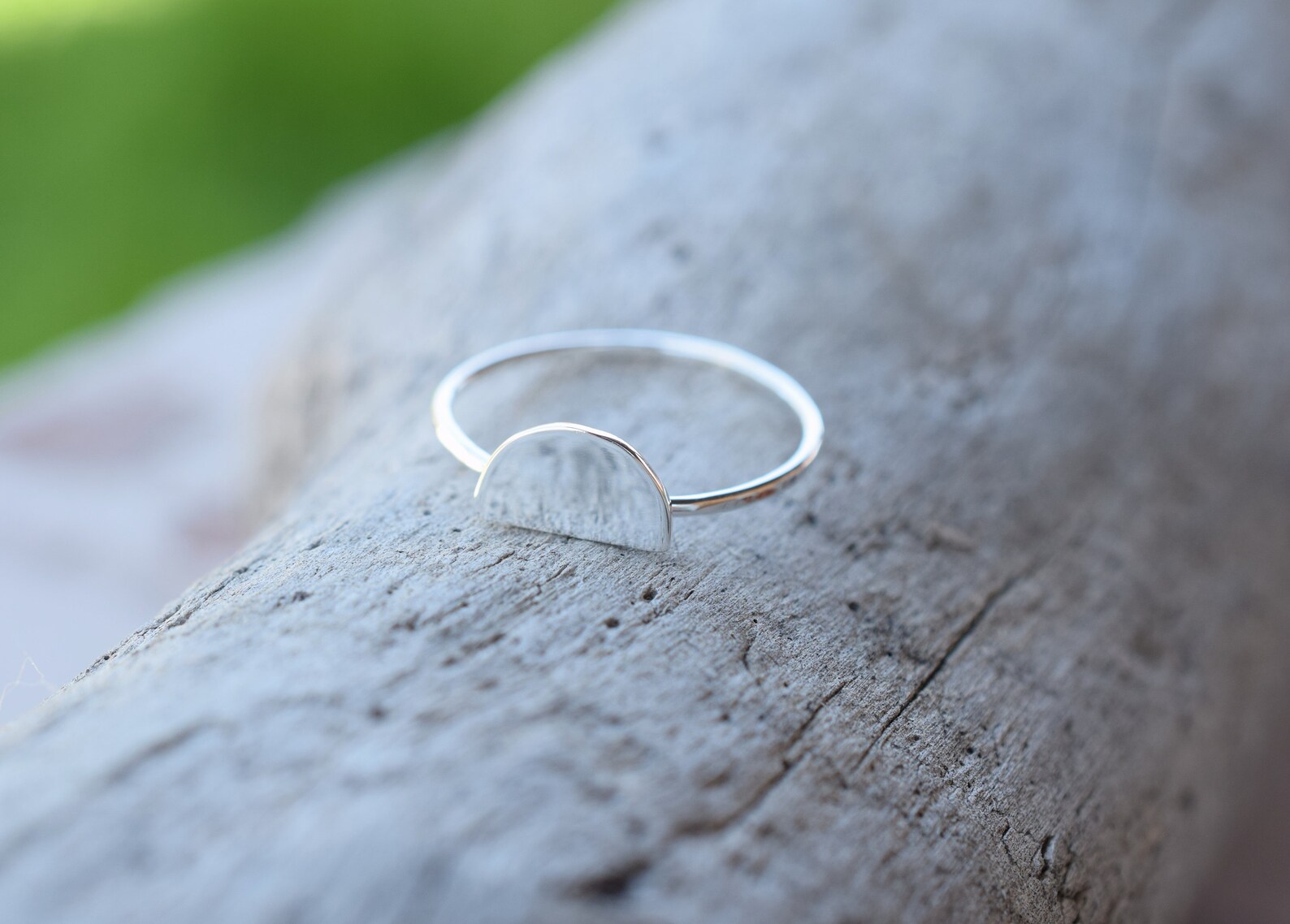 Sunrise Sterling Silver Ring Sunshine Sunset Half Moon - Etsy