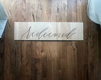 IT IS WELL Wood Sign Natural Wood One Word Sign Inspirational Home ...