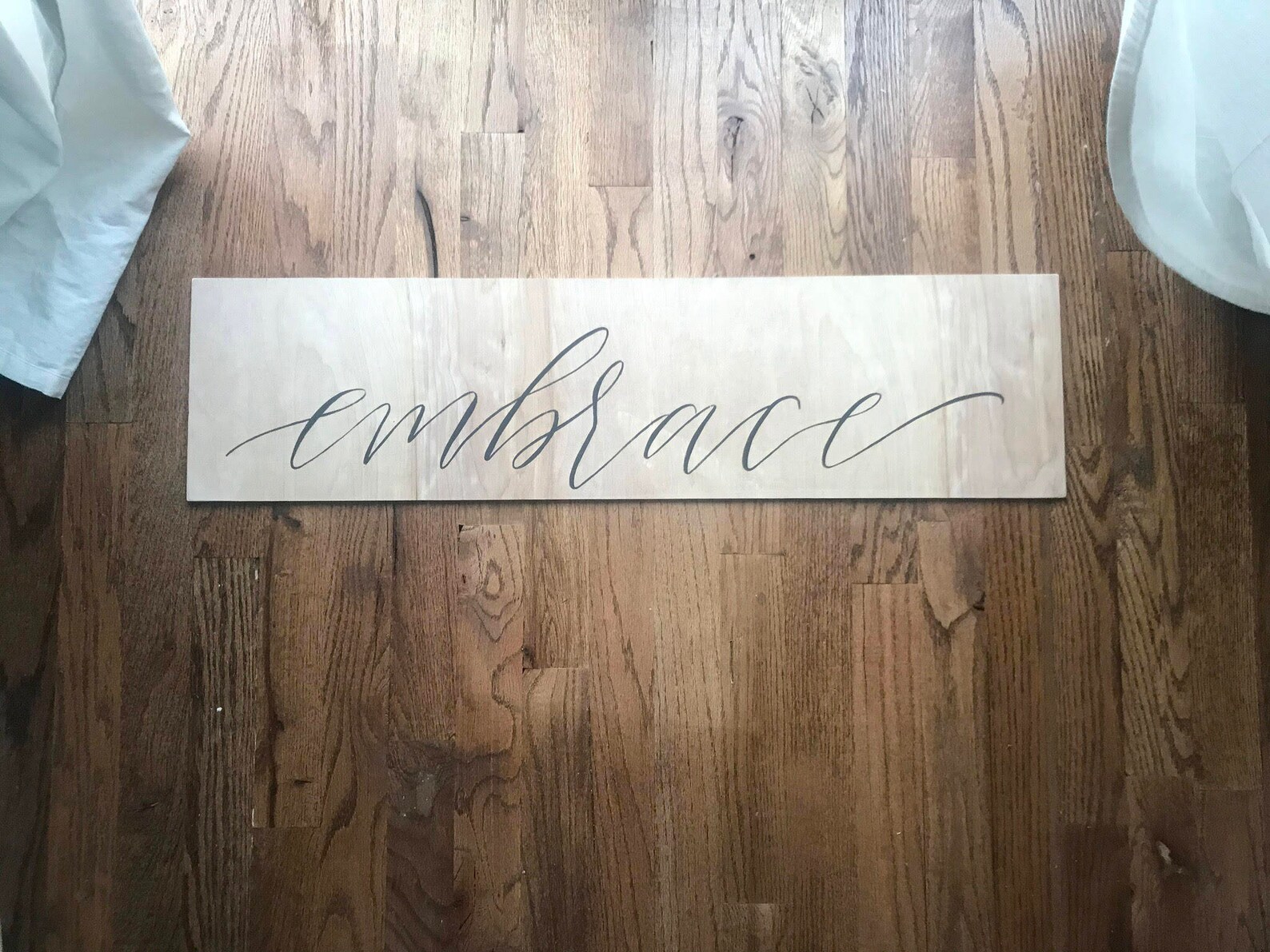 EMBRACE Wood Sign Natural Wood One Word Sign Inspirational - Etsy