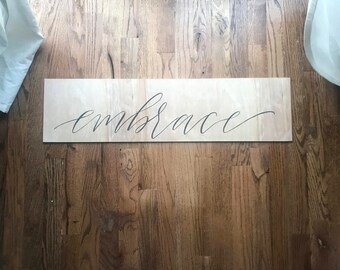 IT IS WELL Wood Sign Natural Wood One Word Sign Inspirational Home ...